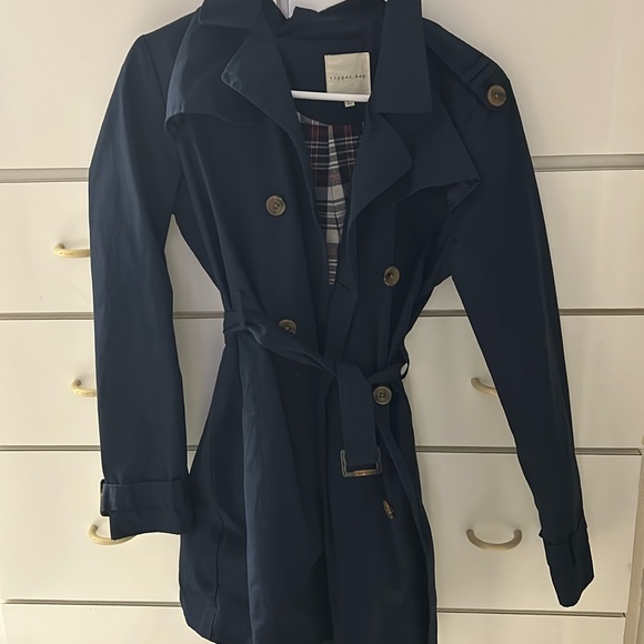 Copper Key | Jackets & Coats | Copper Key Blueblack Trench Coat Size ...